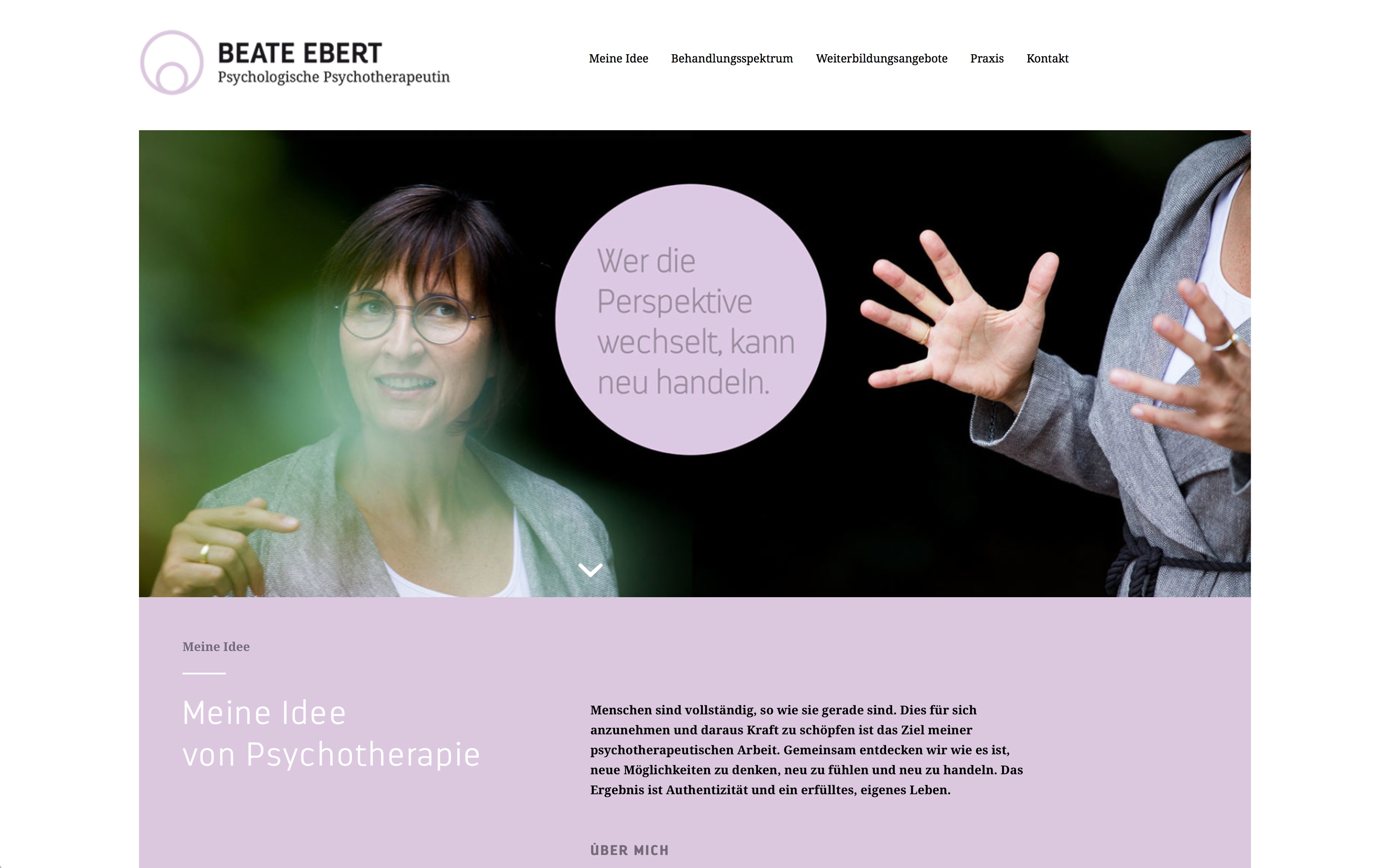 Praxis für Psychotherapie – Beate Ebert – Designbüro Aschaffenburg jh:d
